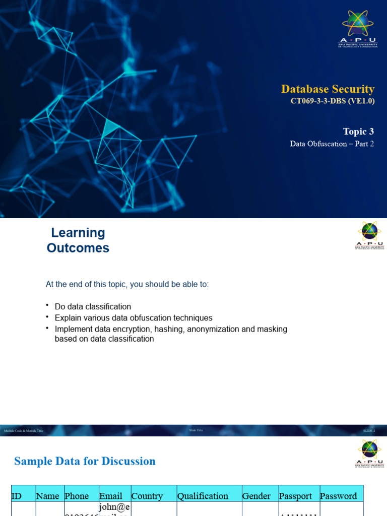 Data Obfuscation - Part 2 | PDF | Cryptography | Key (Cryptography)