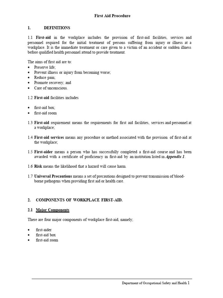 First Aid Policy | PDF | First Aid | Health Sciences