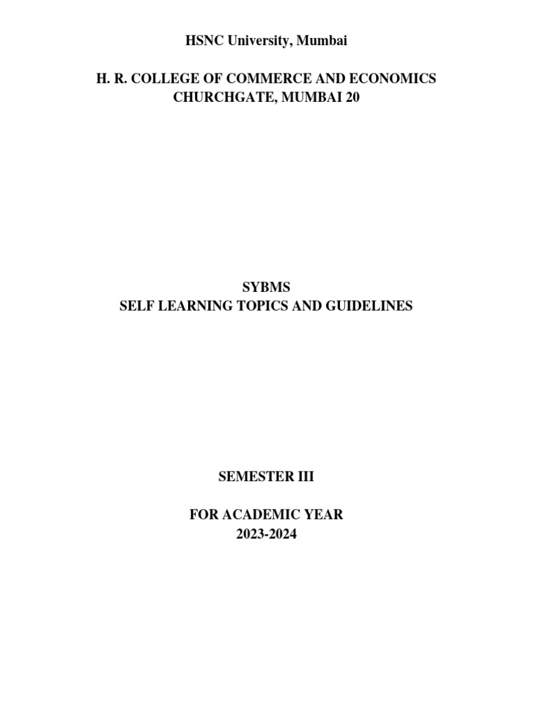 BMS Sem III SLE & Project Guidelines 2023-24 | PDF | Consumer Behaviour | Methodology