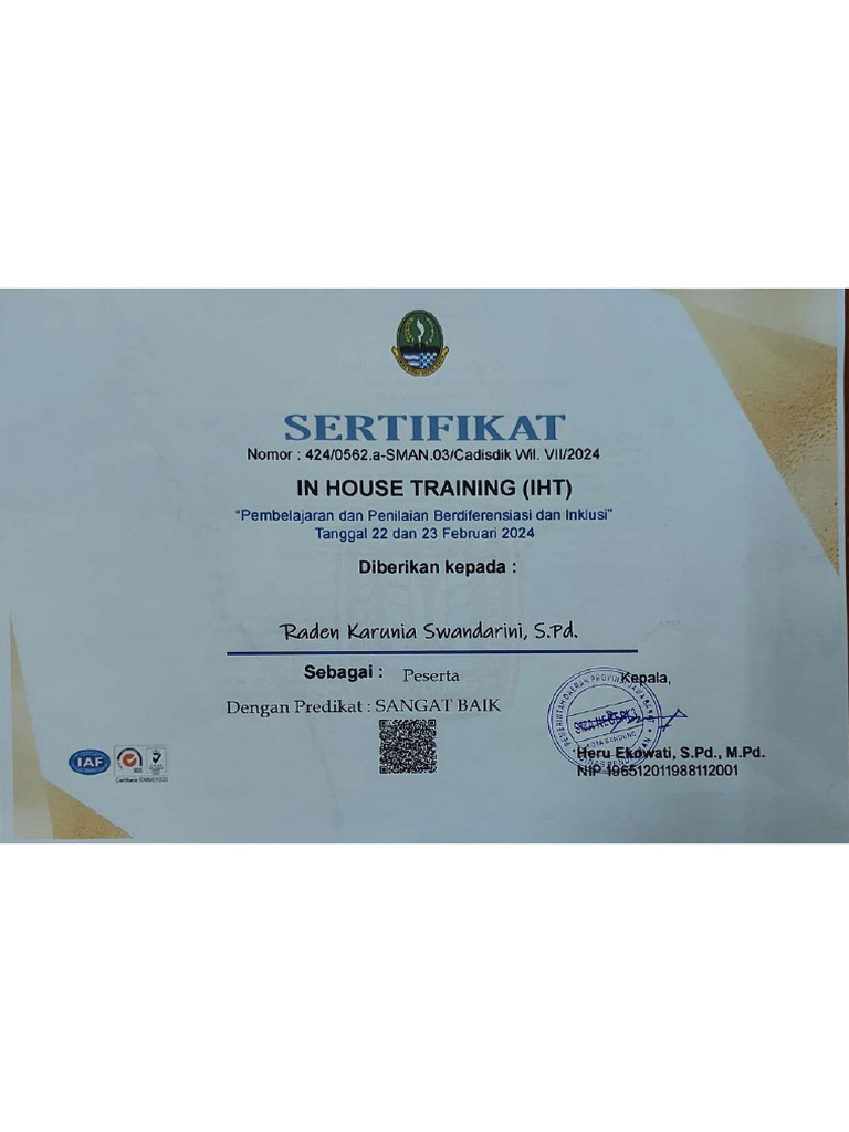 Sertifikat RINI | PDF