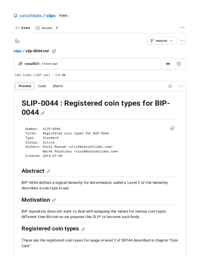 Slips Slip 0044 Md At Master Satoshilabs Slips Github Pdf
