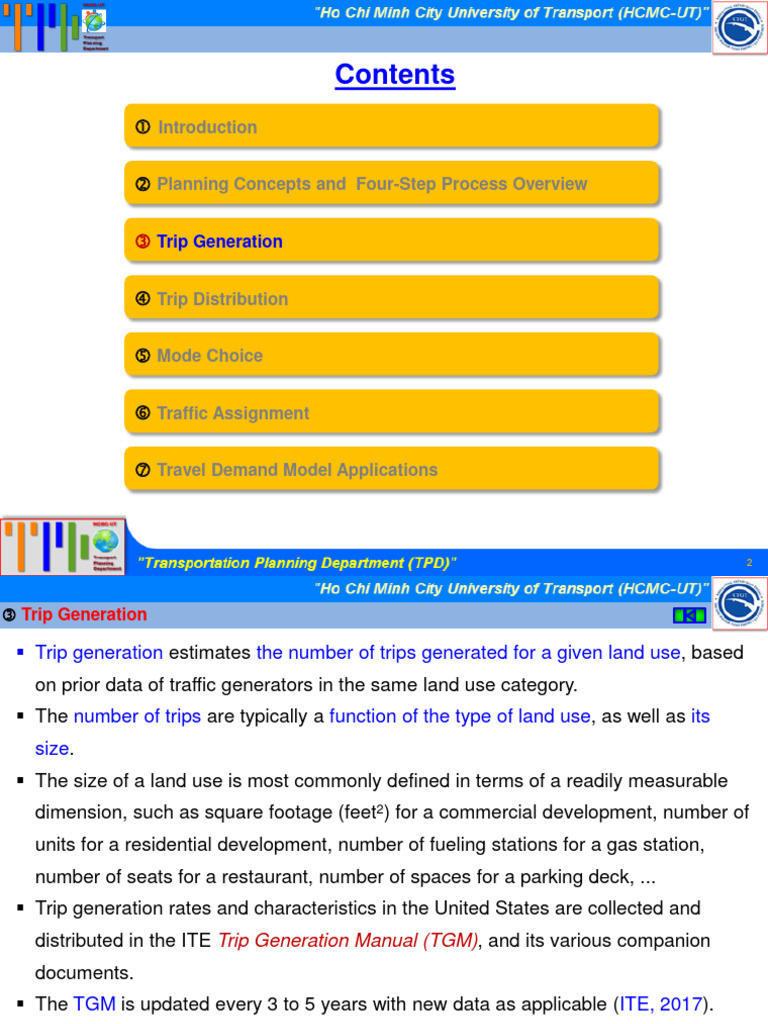 TDF - 4 Trip Generation - Duc 2021-Part 2 | PDF | Transport