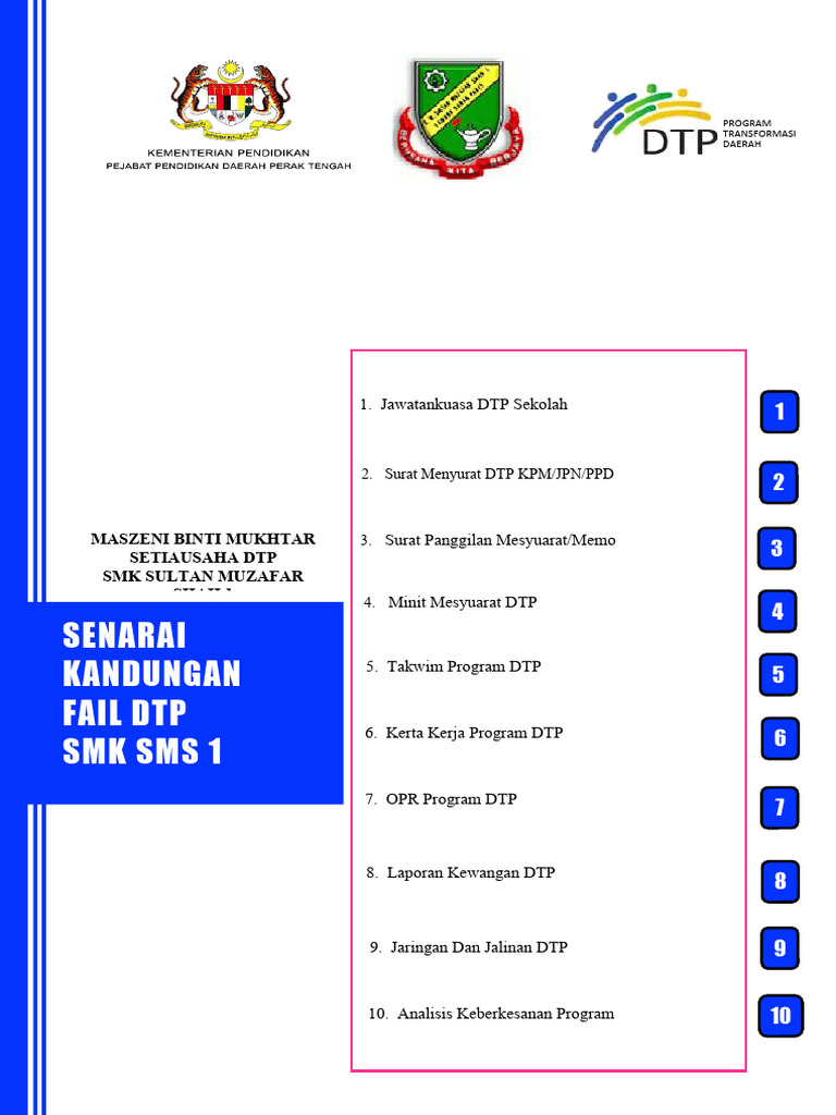 Indek Kandungan Fail Pengurusan DTP | PDF