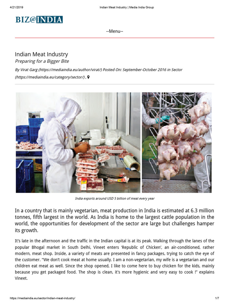 Indian Meat Industry Insights and Trends | PDF | Beef | Meat