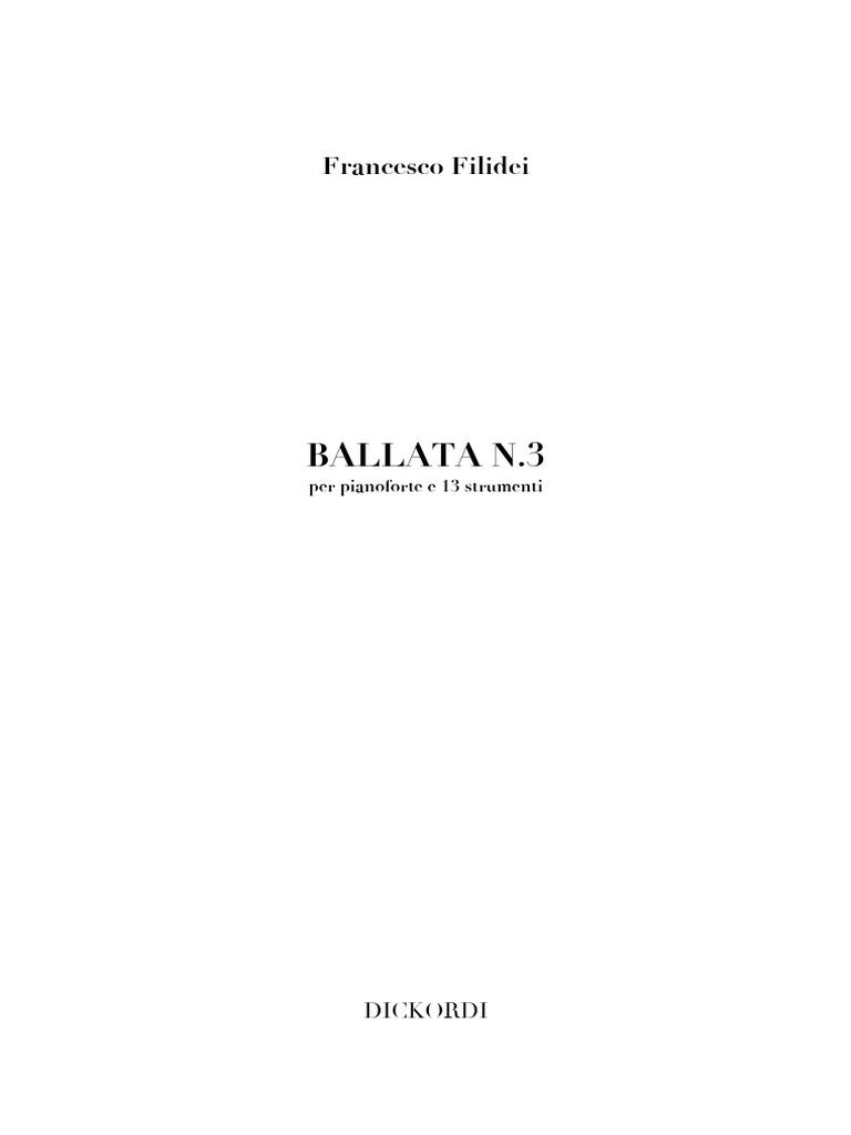 Ballata N.3 pour piano et orchestre | PDF | Graphèmes | Collation