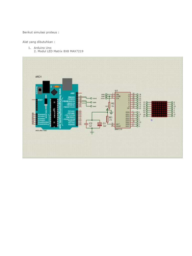Simulasi Proteus Dot Matrik | PDF | Computer Programming | Computing