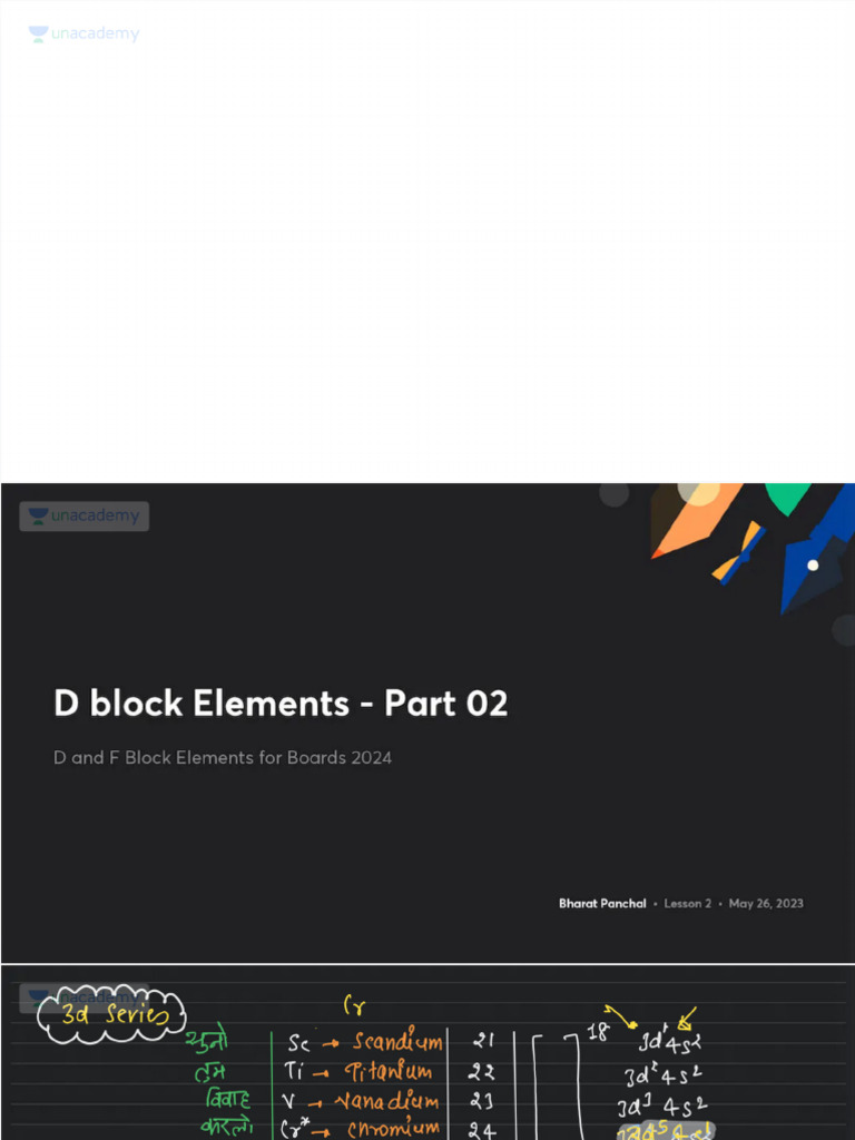 D Block Elements Part 02 With Anno Pdf