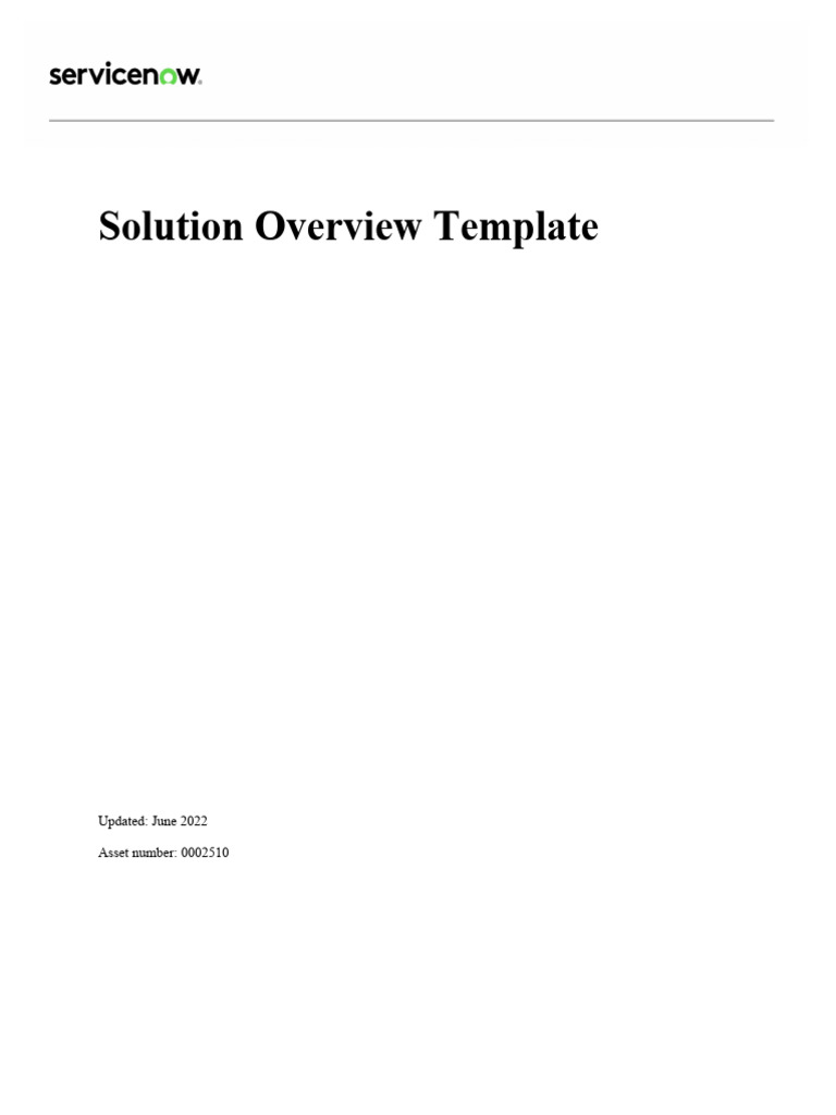 ASS0002510 - Solution Overview Template | PDF | Backup | Transport ... ASS0002510 - Solution Overview Template | PDF | Backup | Transport ...