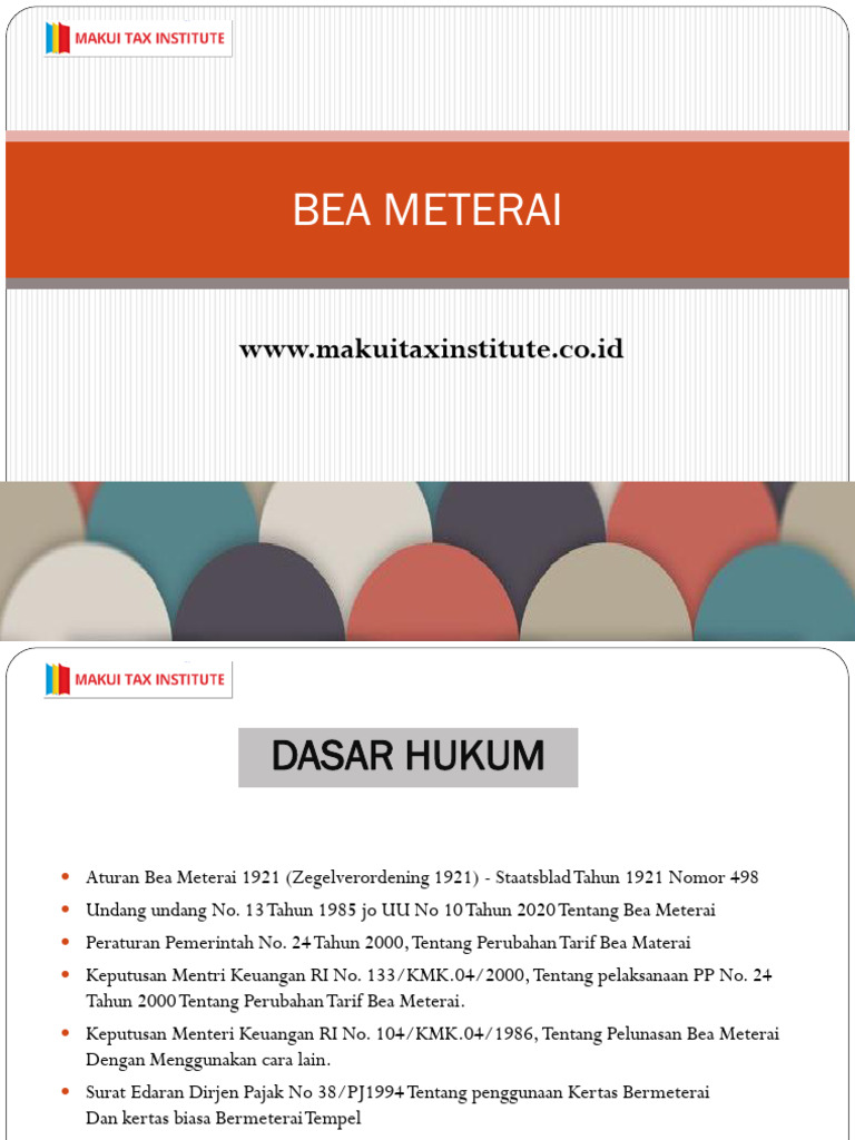 Panduan Bea Meterai di Indonesia | PDF