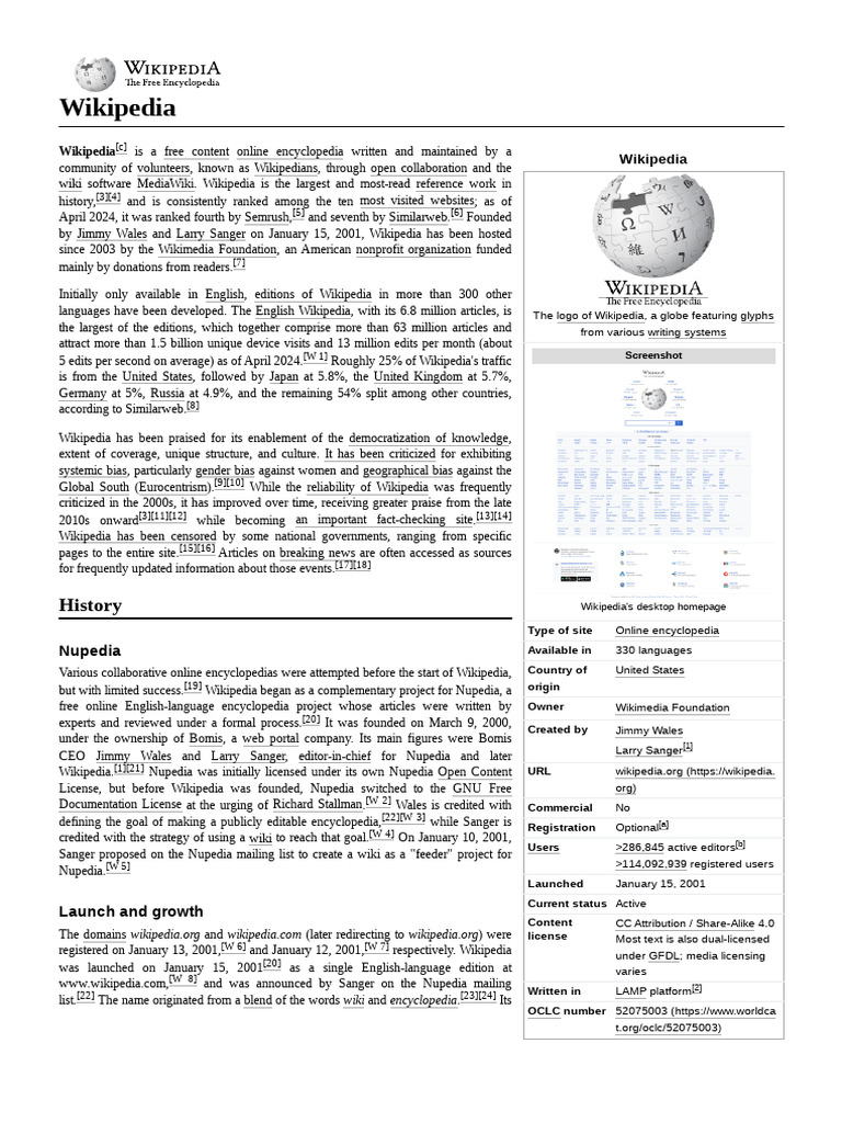 Wikipedia | PDF | Wikipedia