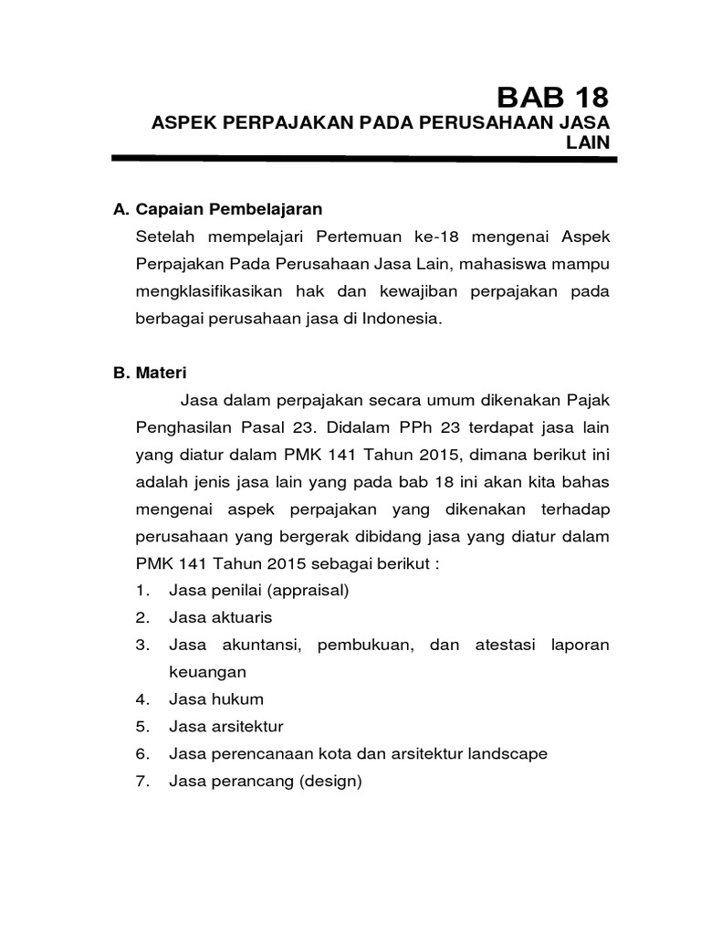 Pertemuan 18 - Perpajakan Korporasi | PDF | Bisnis | Pengelolaan Keuangan & Uang
