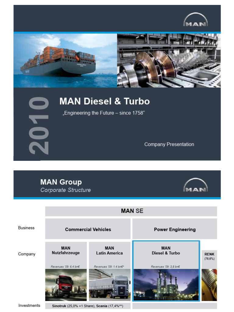 MAN DieseltTurbo Company - Presentation | PDF | Turbomachinery ...