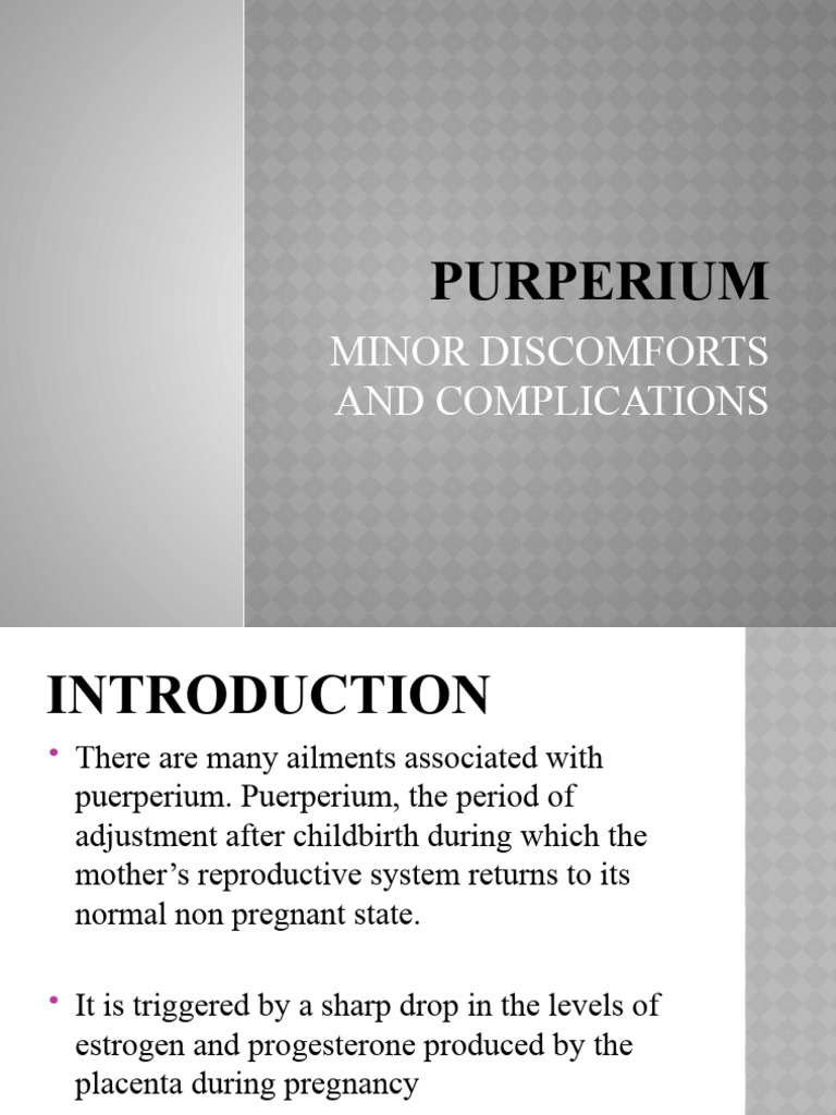 PPT PUERPERIUM | Download Free PDF | Urinary Tract Infection ...