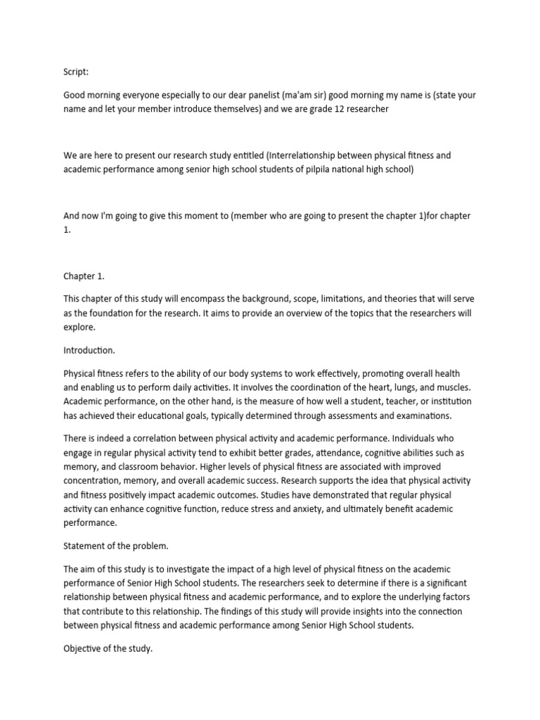 Script-WPS Office | Download Free PDF | Physical Fitness ...