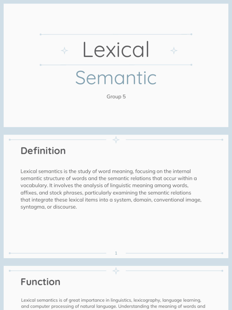 Group 5 | PDF | Lexical Semantics | Semantics