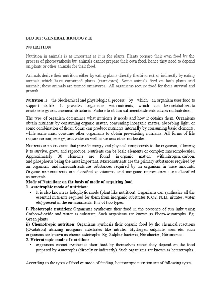 BIO 102 General Biology Note | PDF | Cellular Respiration | Excretion