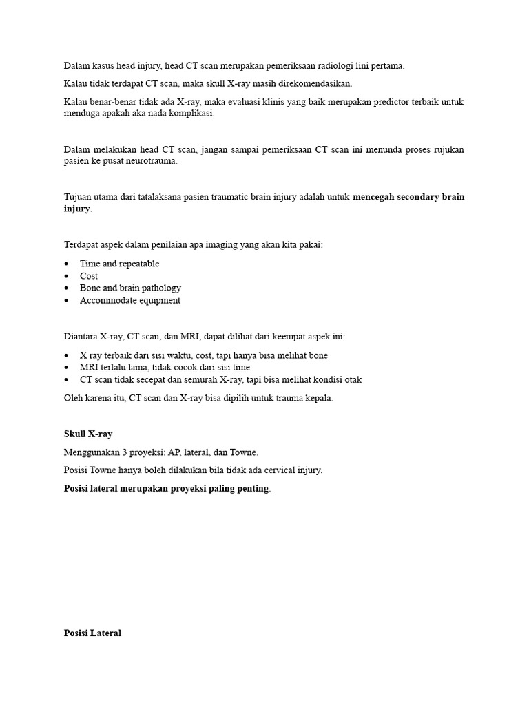 Catatan Biko Head Imaging | PDF