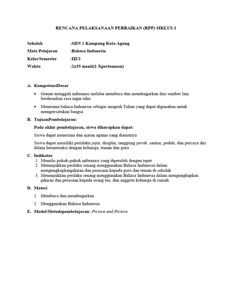 Rencana Perbaikan Eka | PDF