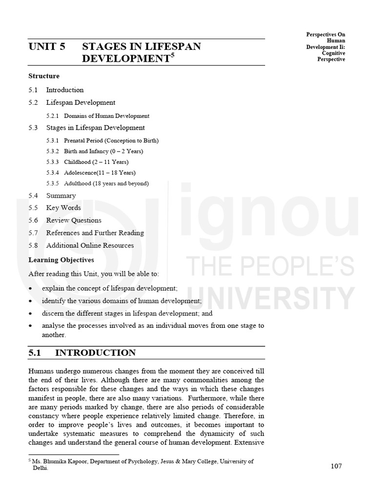 Stages in Lifespan Development | PDF | Embryo | Childbirth
