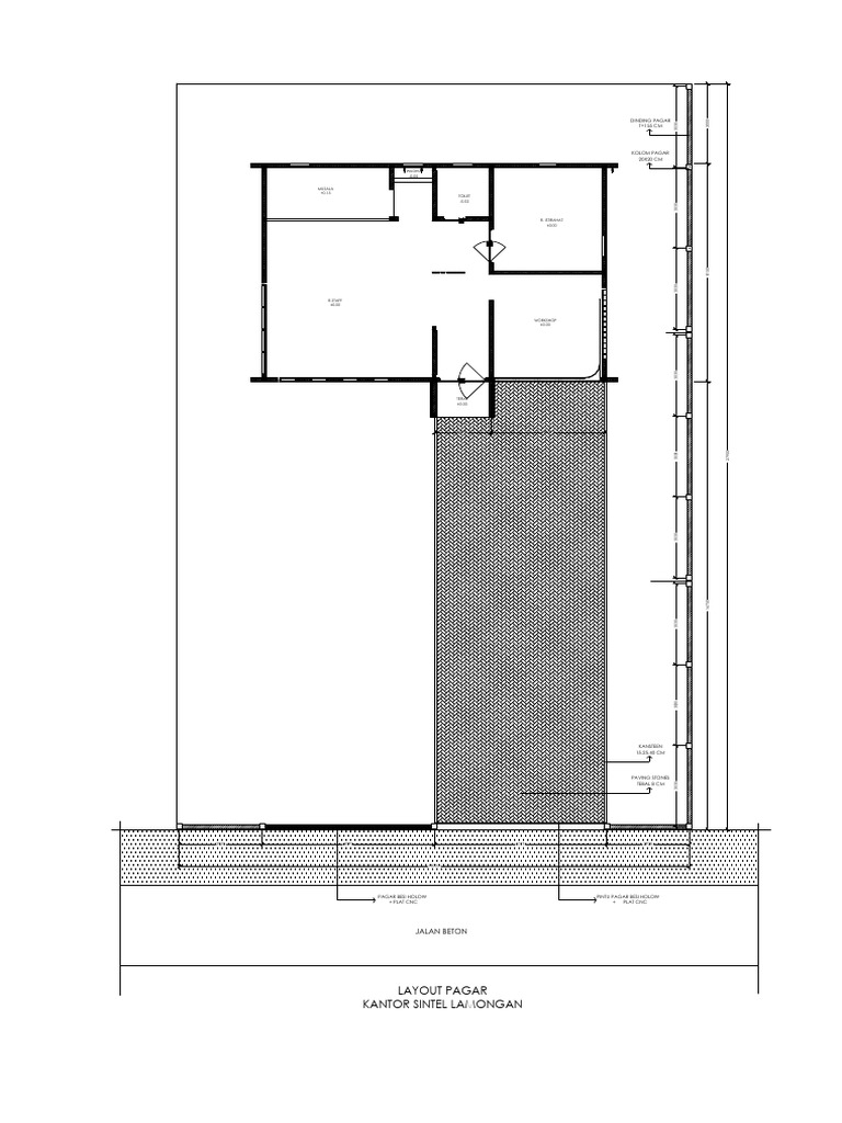 Layout Pagar Sintel Lamongan | PDF