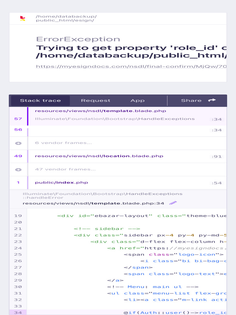? Trying To Get Property 'Role - Id' of Non-Object (View Homedatabackuppublic ...