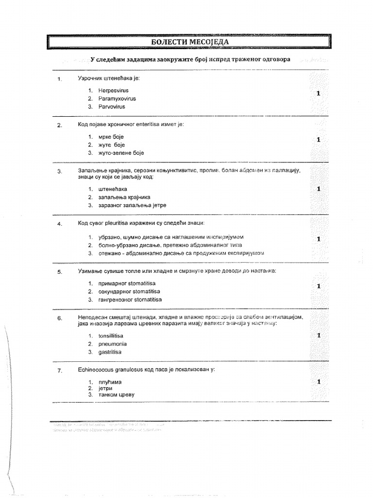 Bolesti Mesojeda | PDF