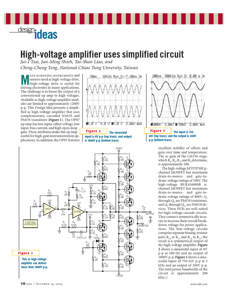 High-Voltage_Amplifier | PDF | Operational Amplifier | Amplifier