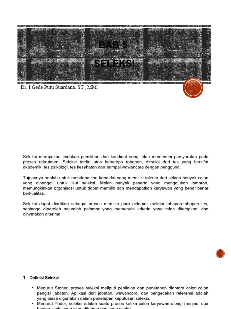 Proses Seleksi Karyawan yang Efektif | PDF