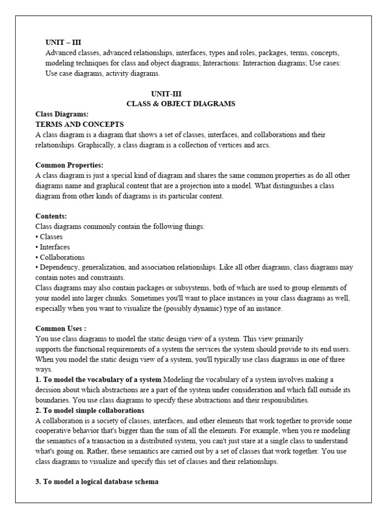 OOAD UNIT-3 | Download Free PDF | Class (Computer Programming ... OOAD UNIT-3 | Download Free PDF | Class (Computer Programming ...
