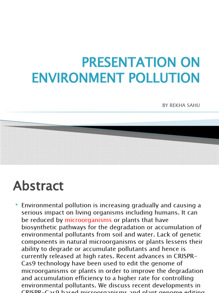Presentation on Environment Pollution | Download Free PDF | Pollution ...