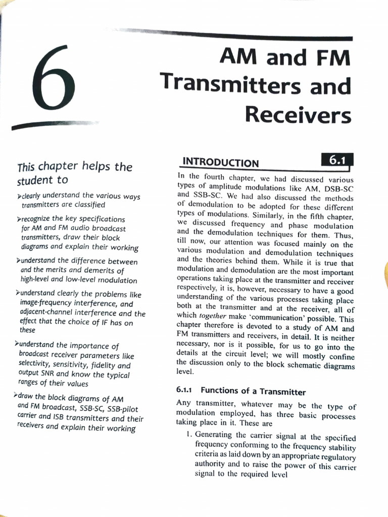 Am Fm Trans Receivers Pdf Frequency Modulation Transmitter