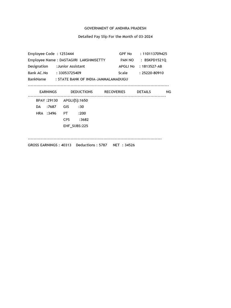 Pay Slips | PDF | Government Finances | Payments