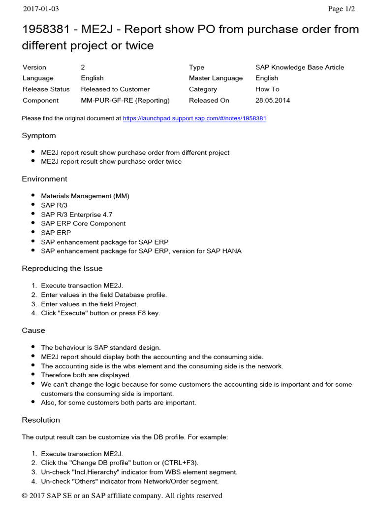 Me2j Report Show Incorrect Order Value | PDF | Information Technology ...