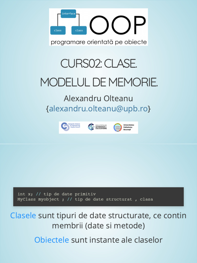 curs02 | Download Free PDF | Constructor (Object Oriented Programming) | Programming