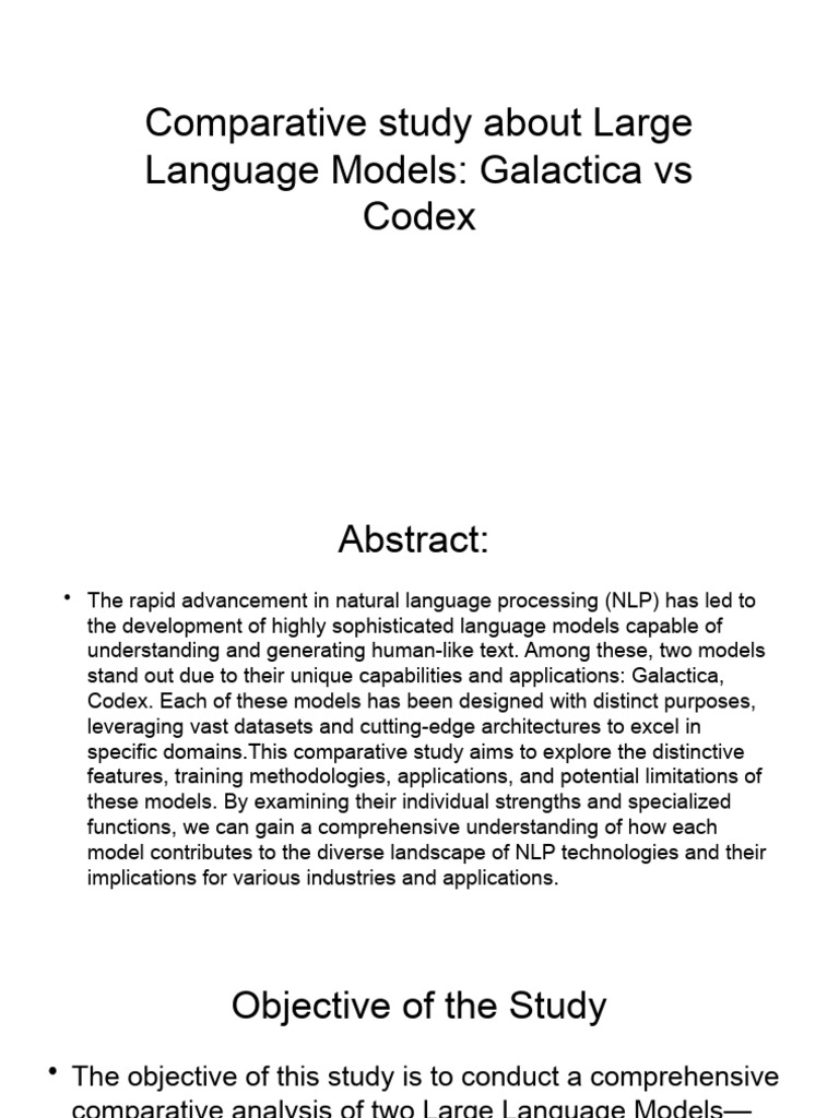 Comparative study about Large Language Models | PDF | Computer ... Comparative study about Large Language Models | PDF | Computer ...