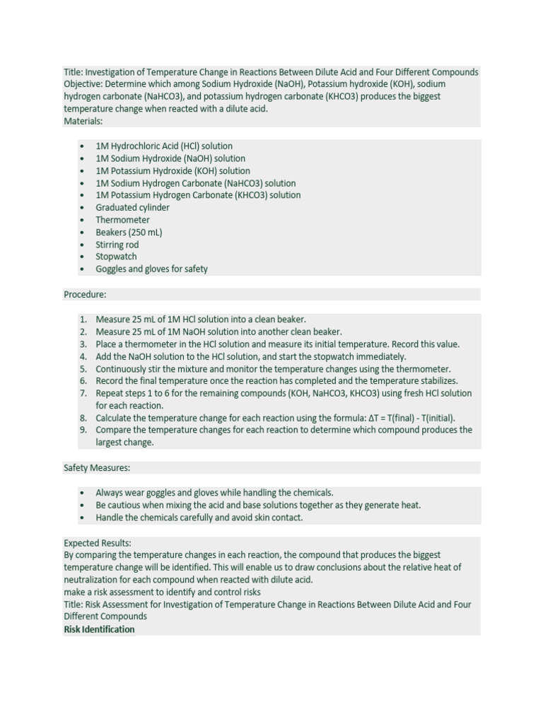 Personal Experiment | PDF | Sodium Hydroxide | Accuracy And Precision
