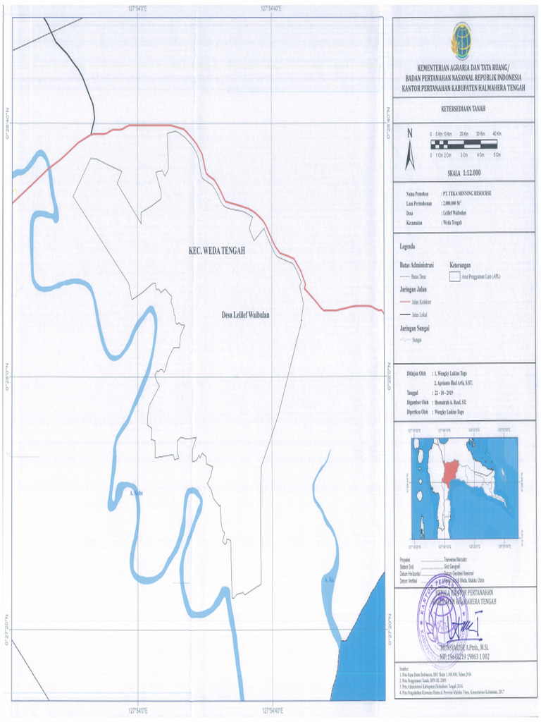 TMR - Peta & Koordinat Tata Batas - BPN DD 30-10-2019 | PDF