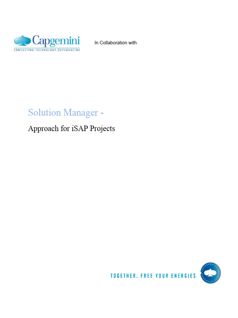 iSAP Project Management with Solution Manager | PDF | Specification ...