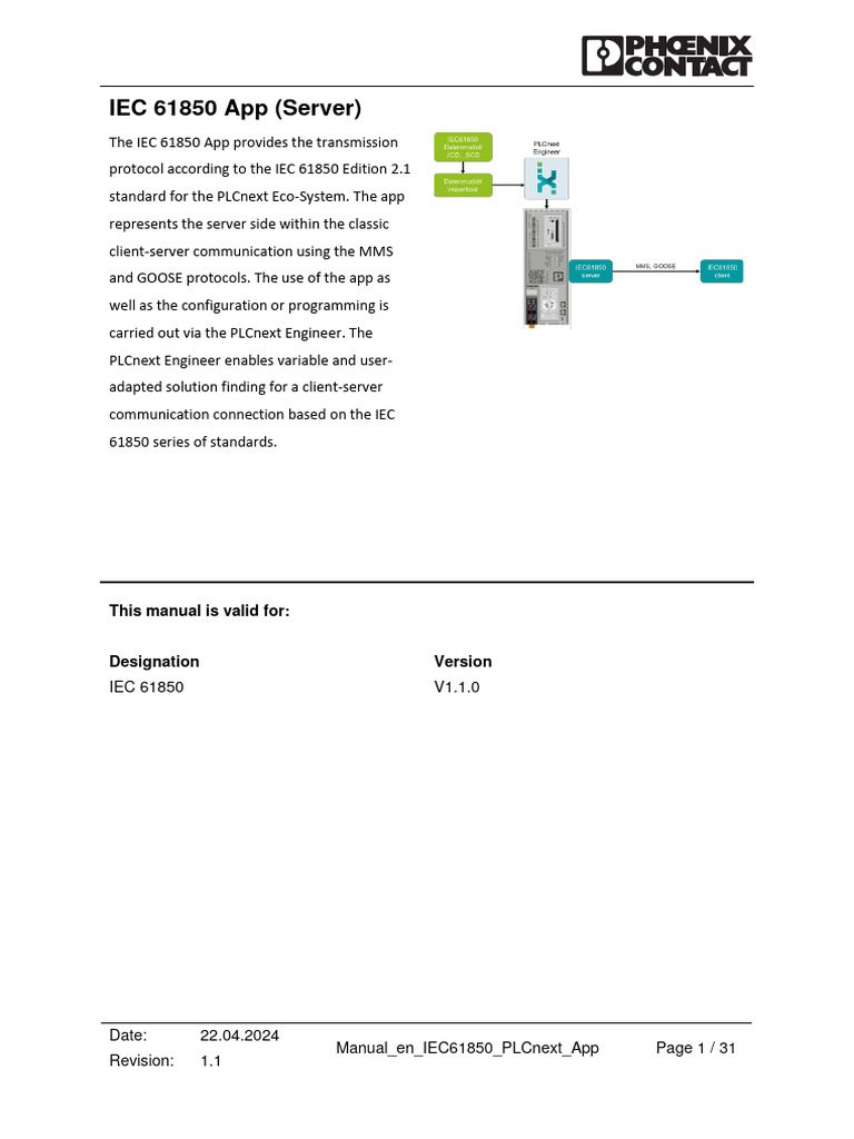 Manual en IEC61850 PLCnext App V1 1-20240426143152 | PDF | Public Key Certificate | Library ...