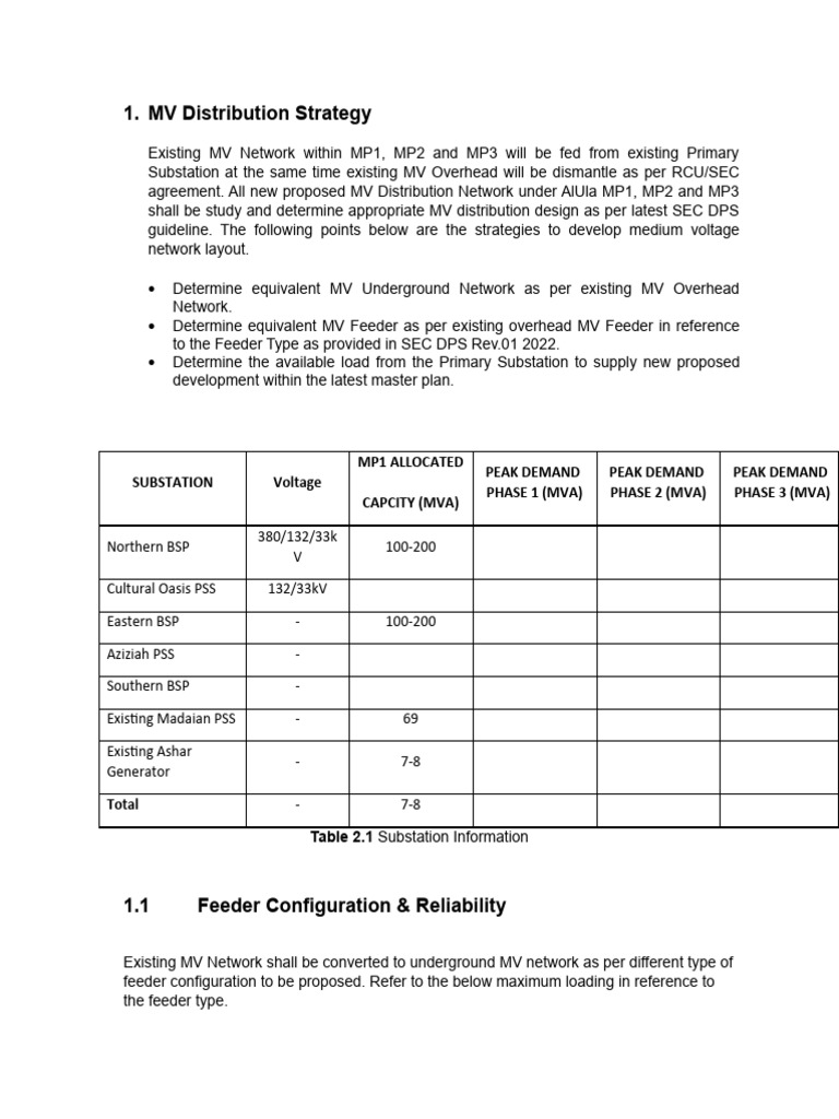 MV Distribution Strategy - 2 | PDF | Electrical Substation | Electric ...
