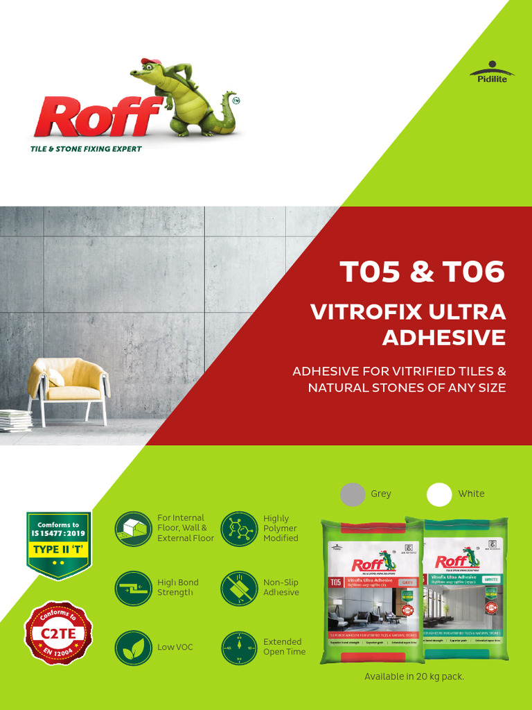t05 t06 Vitrofix Ultra Adhesive | PDF | Tile | Adhesive