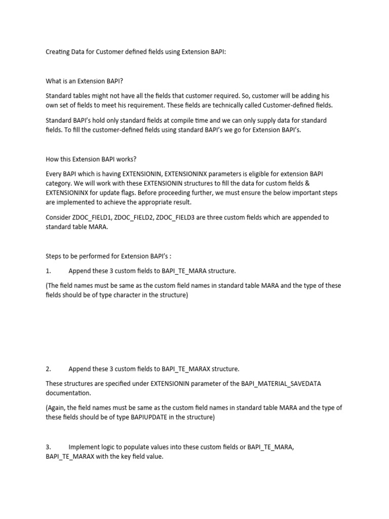 Bapi Extension Pdf Computer Engineering Computer Programming 5282