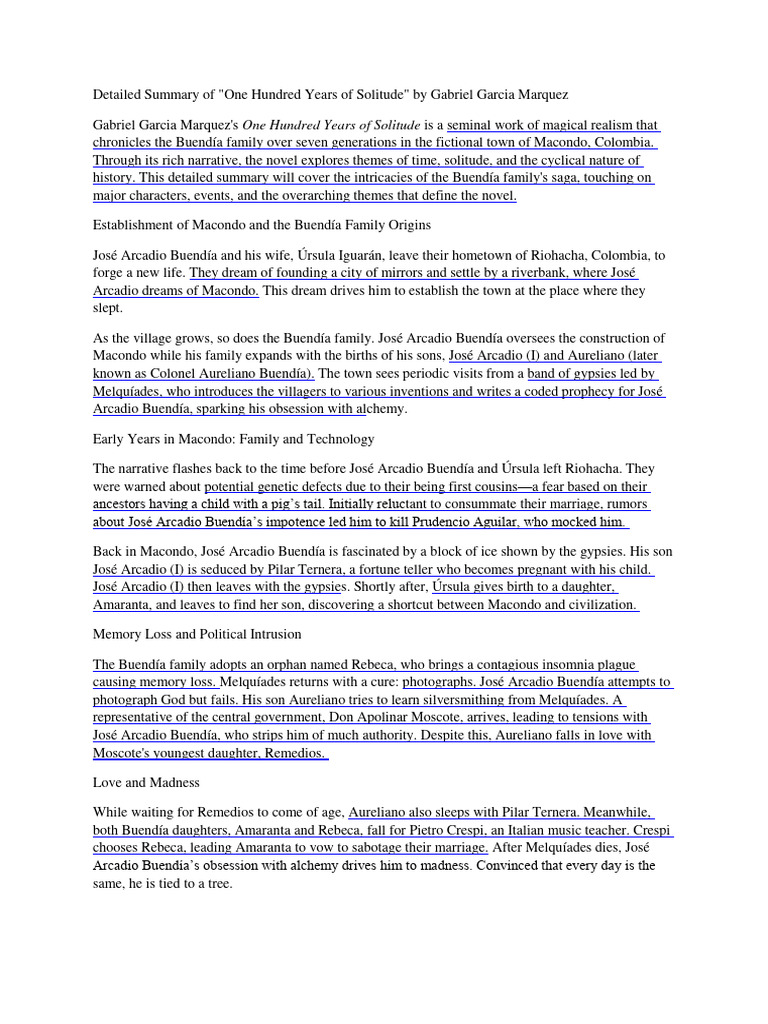 100 years of solitude | PDF | Gabriel García Márquez