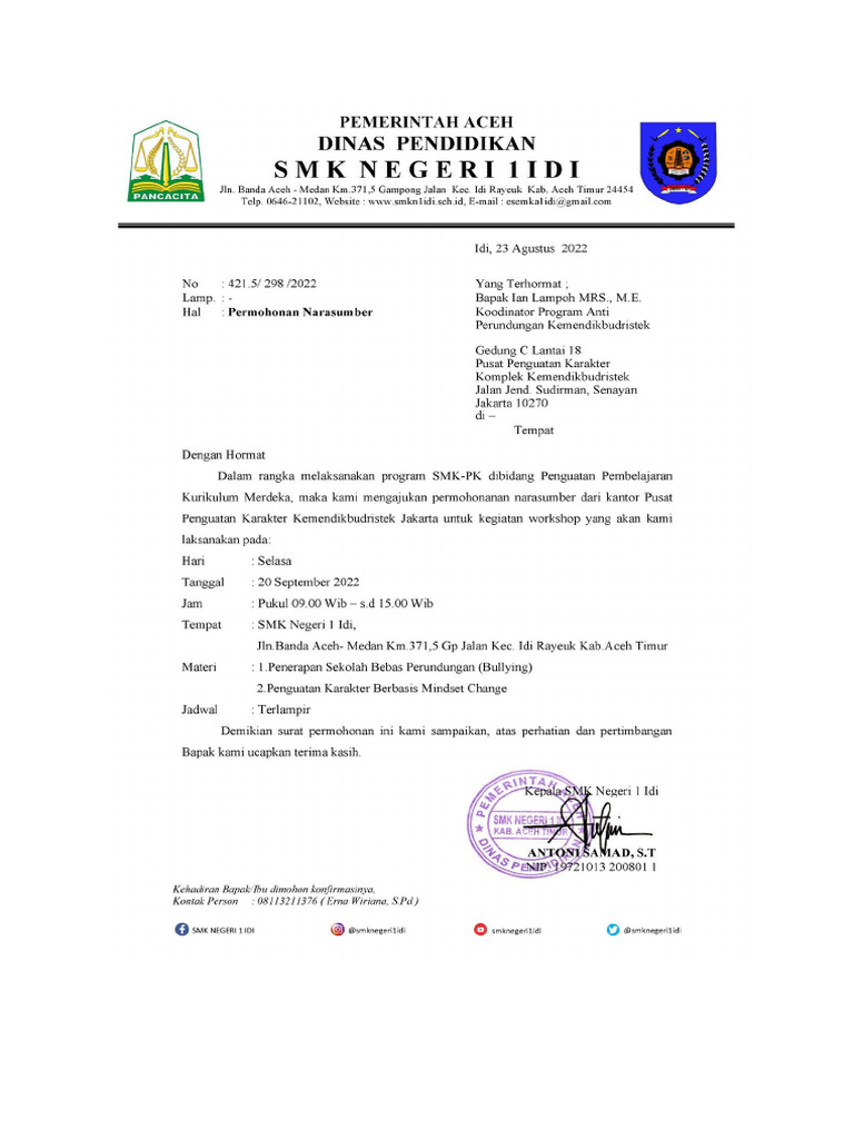 CTH Surat Undangan | PDF