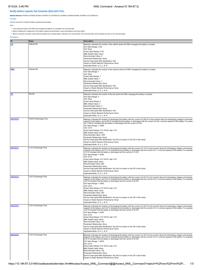 Mod Batctpa Mml Command Access Pdf Parameter Computer Programming Power Supply