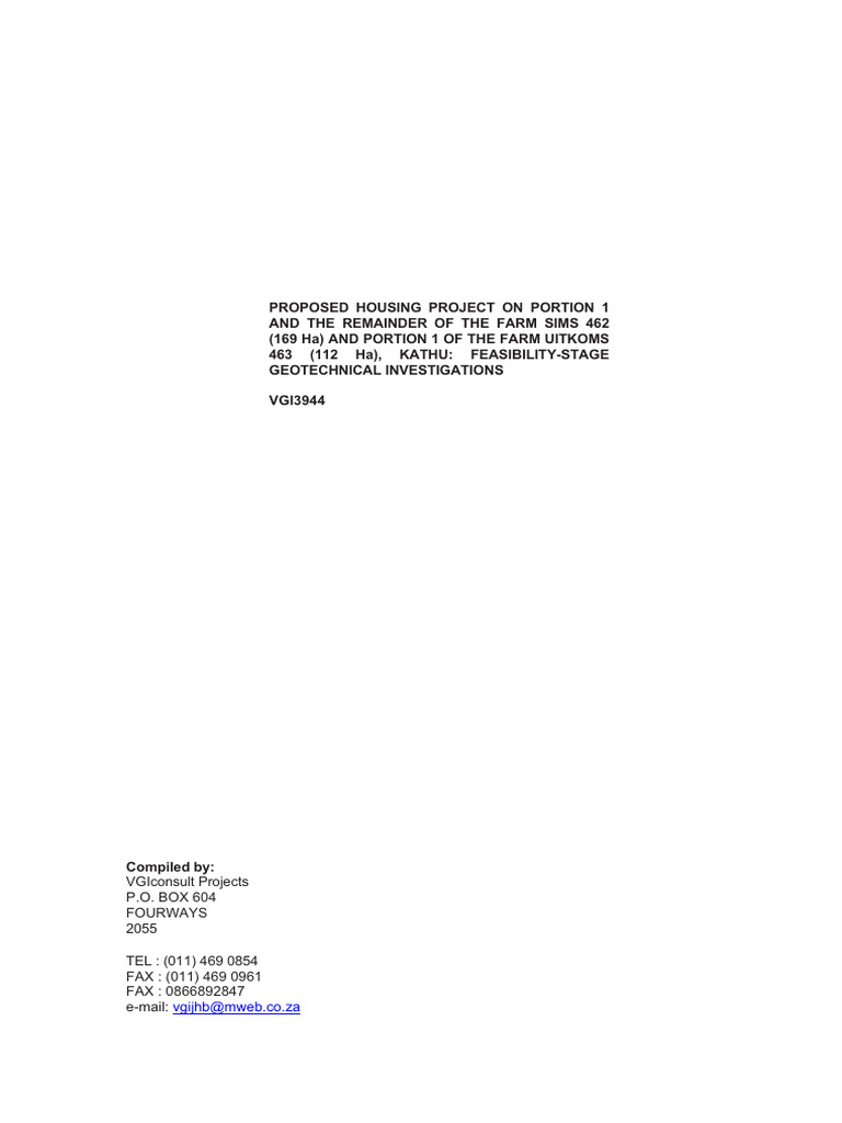 Appendix 6E Geo Technical Report | PDF | Electrical Resistivity And ...