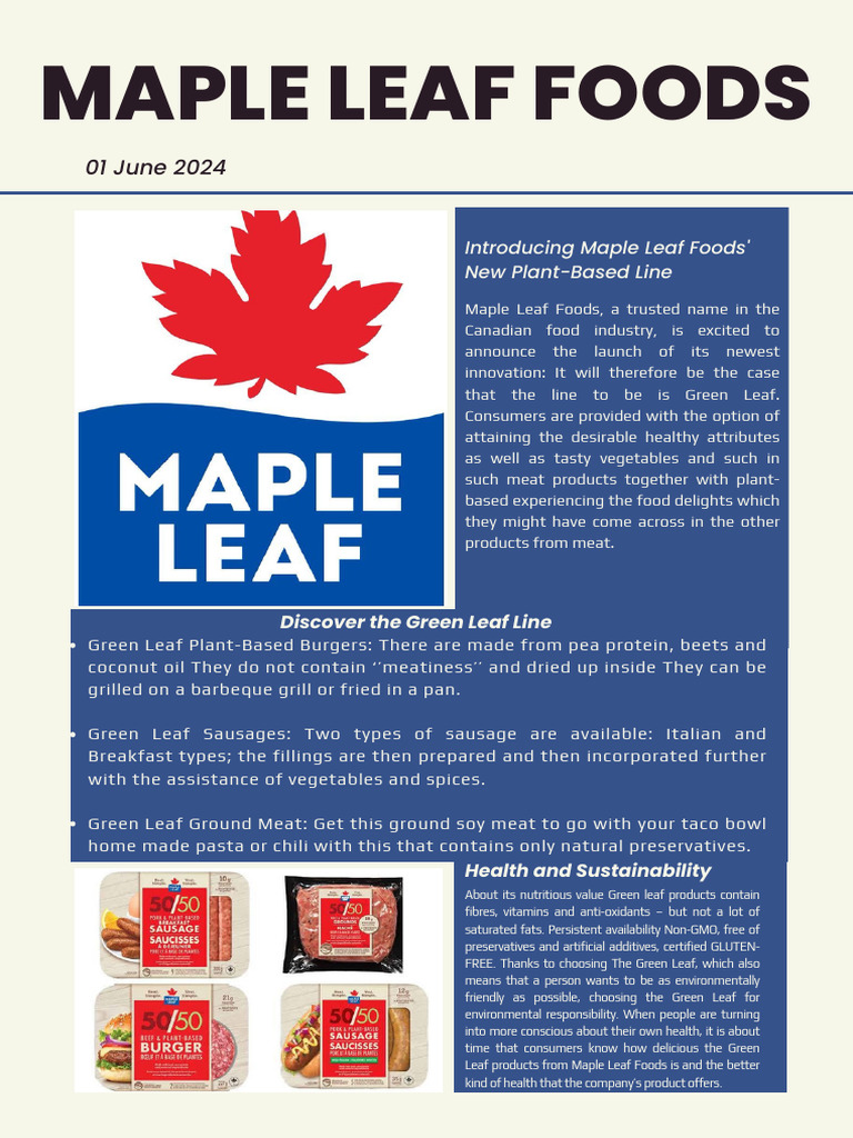 Mapple Leaf Food | PDF | Foods | Meat