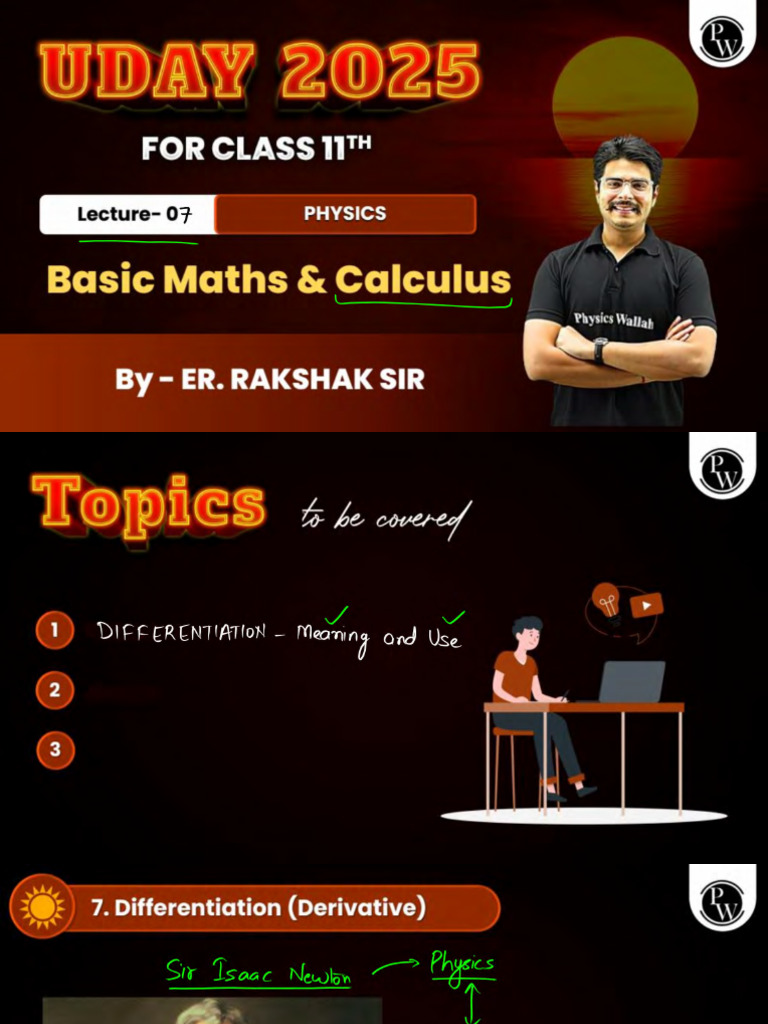 Basic Maths & Calculus 07 - Class Notes - Uday 2025 | PDF
