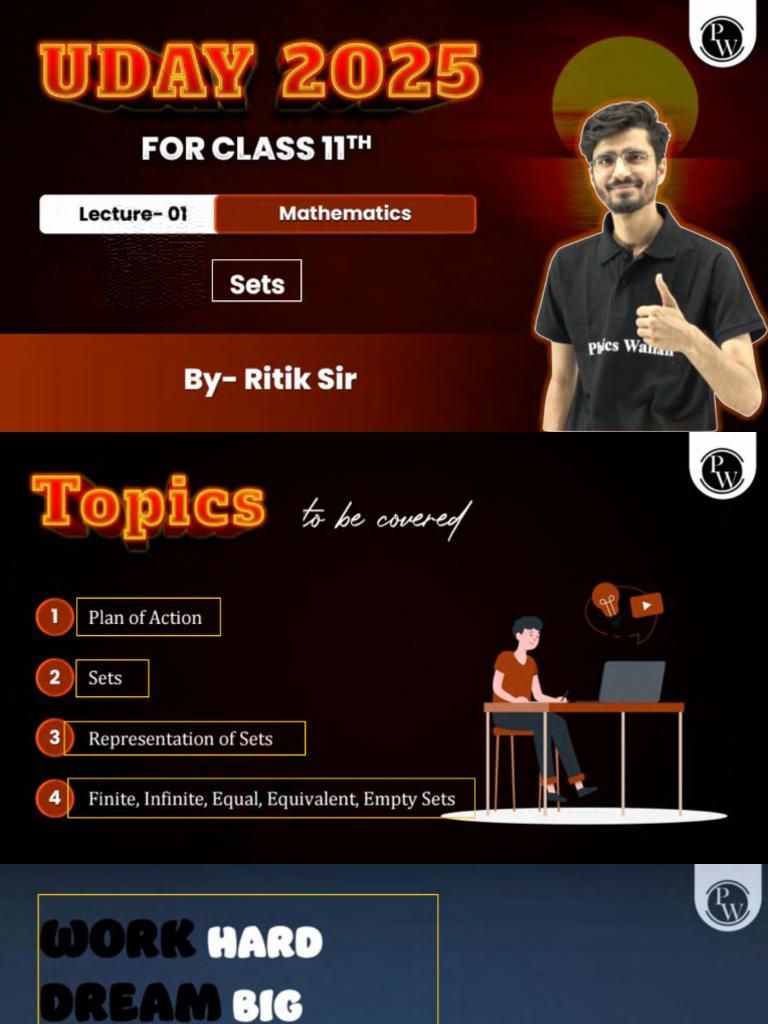 Sets 01 _ Class Notes __ Uday 2025 | PDF