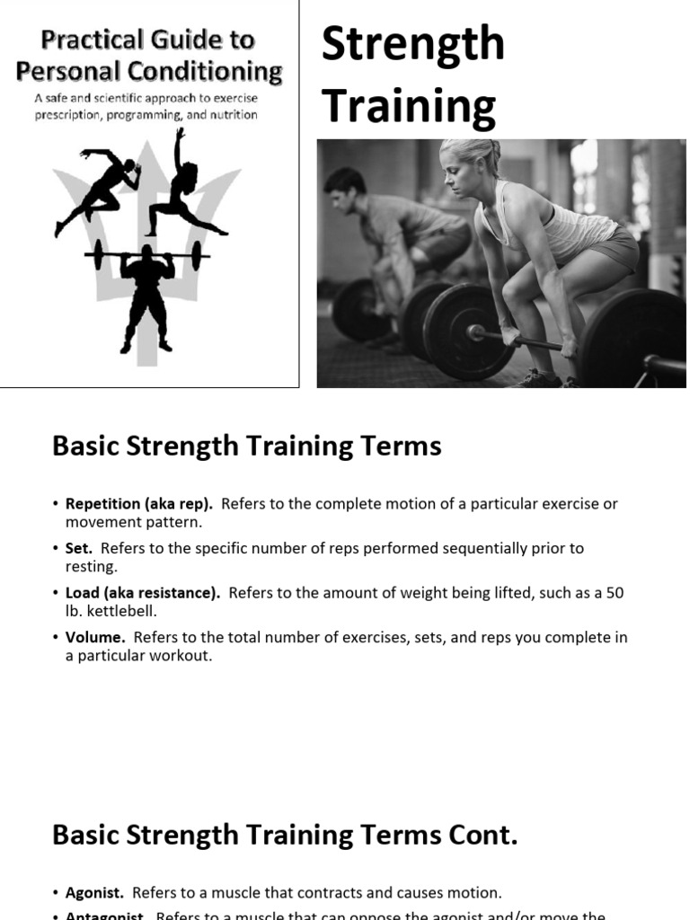 Strength Training Basics and Goals | PDF | Strength Training | Kettlebell